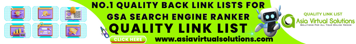 No.1 Quality Back Link Lists For GSA Search Engine Ranker