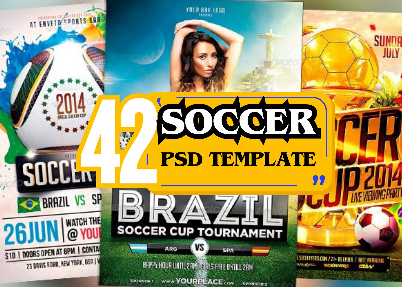 42 Soccer PSD Templates Dynamic & Editable Designs for Teams and Events ...