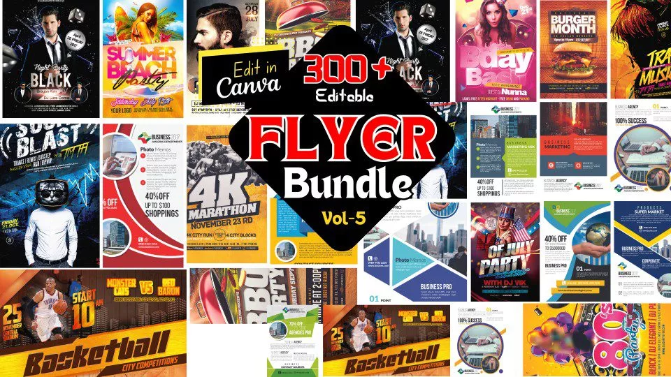 300+ Flyer Designs with our Editable Flyer Templates-vol-5 | Edit in ...