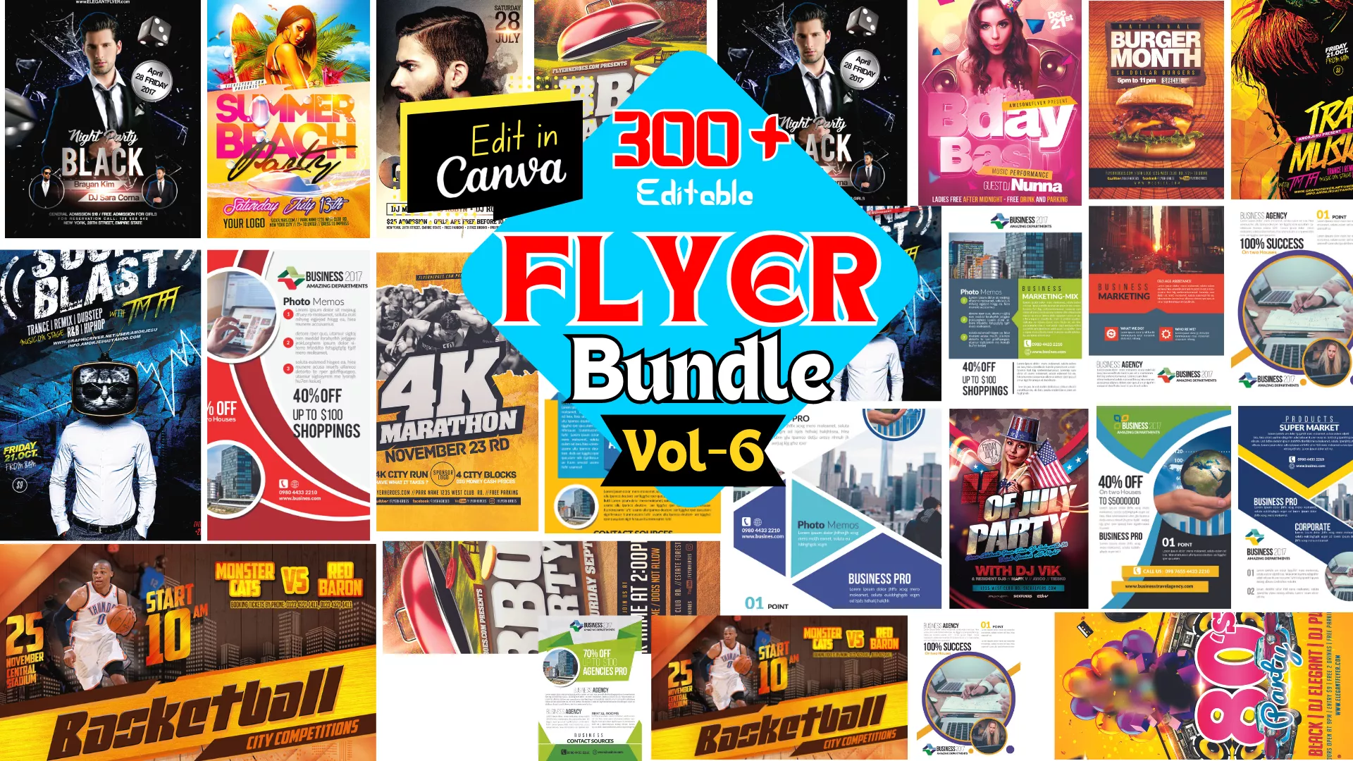 300+ Flyer Designs with our Editable Flyer Templates-vol-6 | Edit in ...