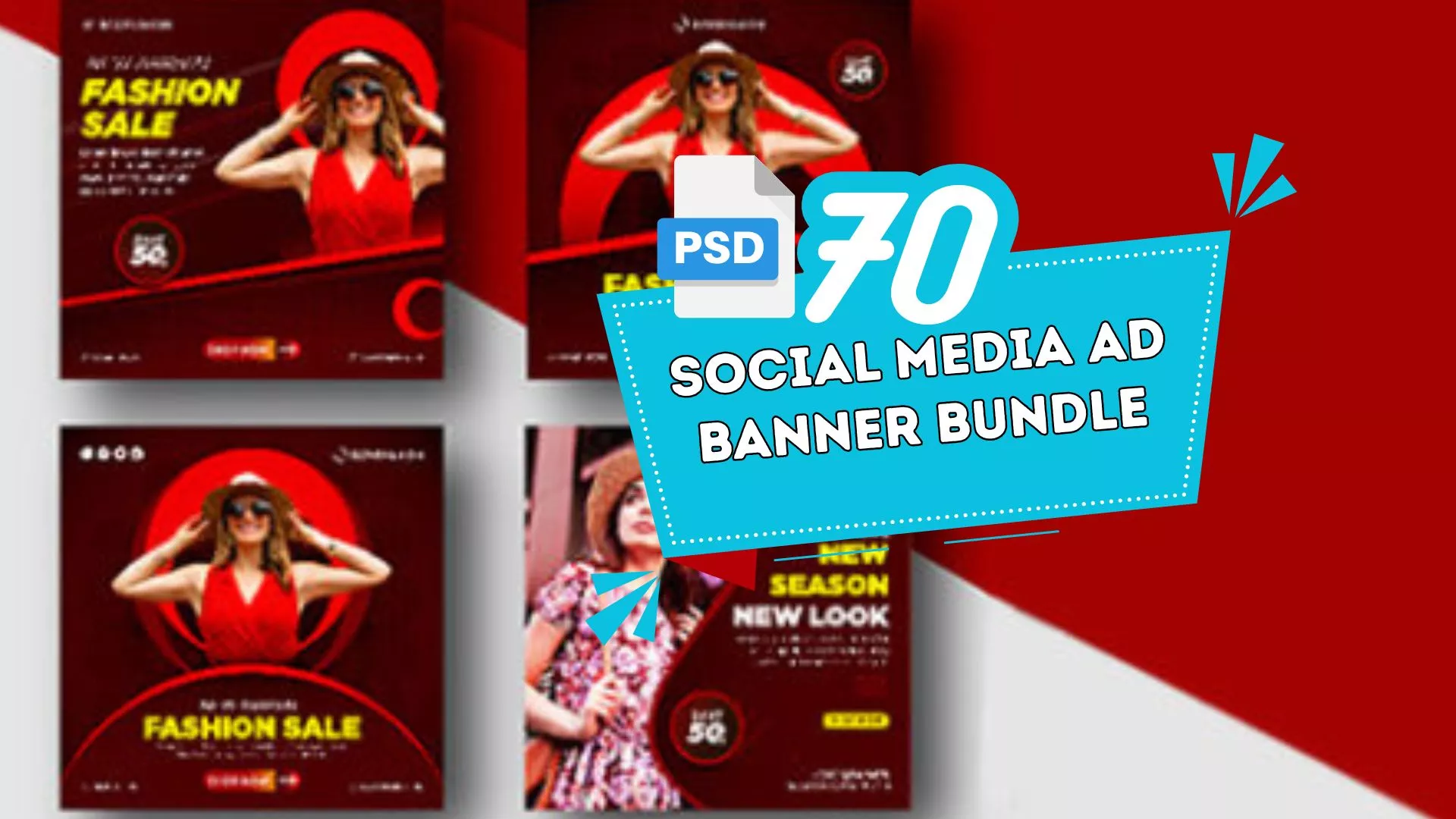 70+ Social Media Ad Banner Templates Bundle - Digi Productland