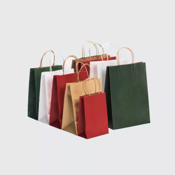 Elegant Twisted Handle Paper Bags | Elixir Packaging