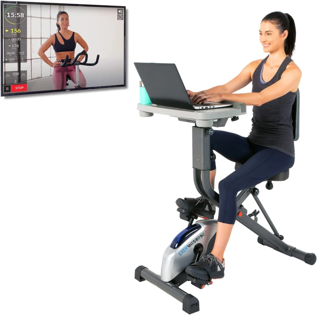 EXERPEUTIC EXERWORK 2000i Bluetooth Folding Exercise Desk Bike Review