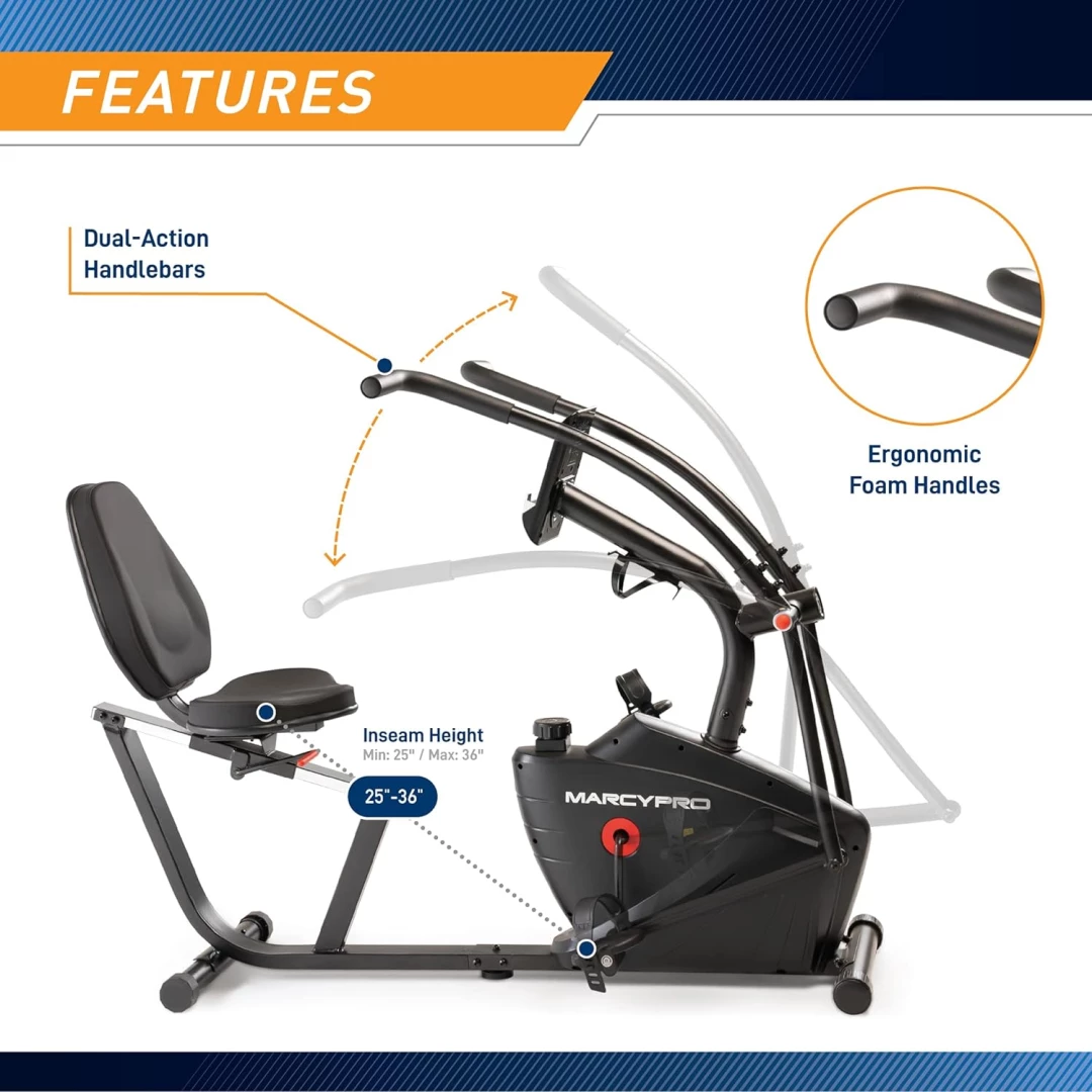 Marcy Dual Action Cross Training Recumbent Exercise Bike Review