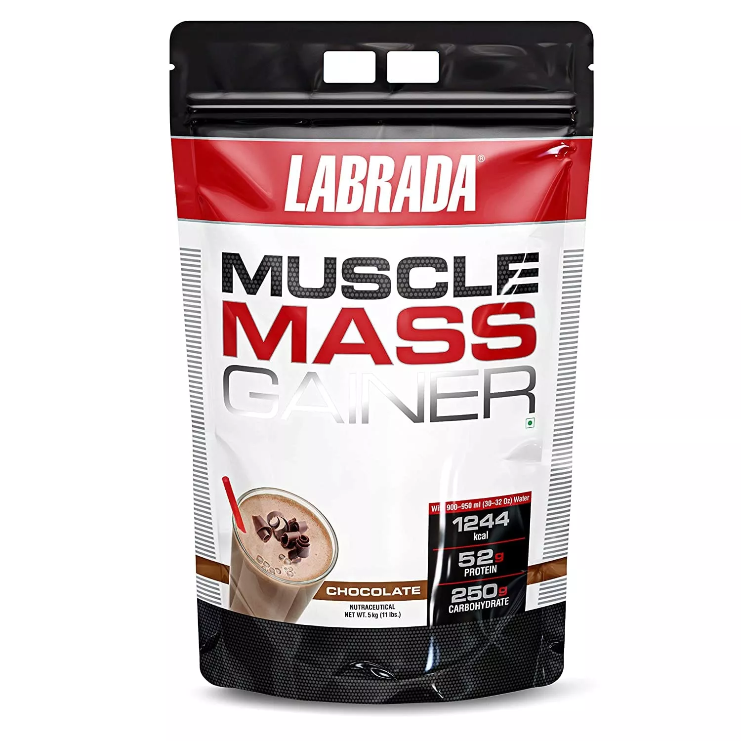 Labrada Muscle Mass Gainer 11 Lbs (5 Kg) Chocolate Flavour - Flex Health