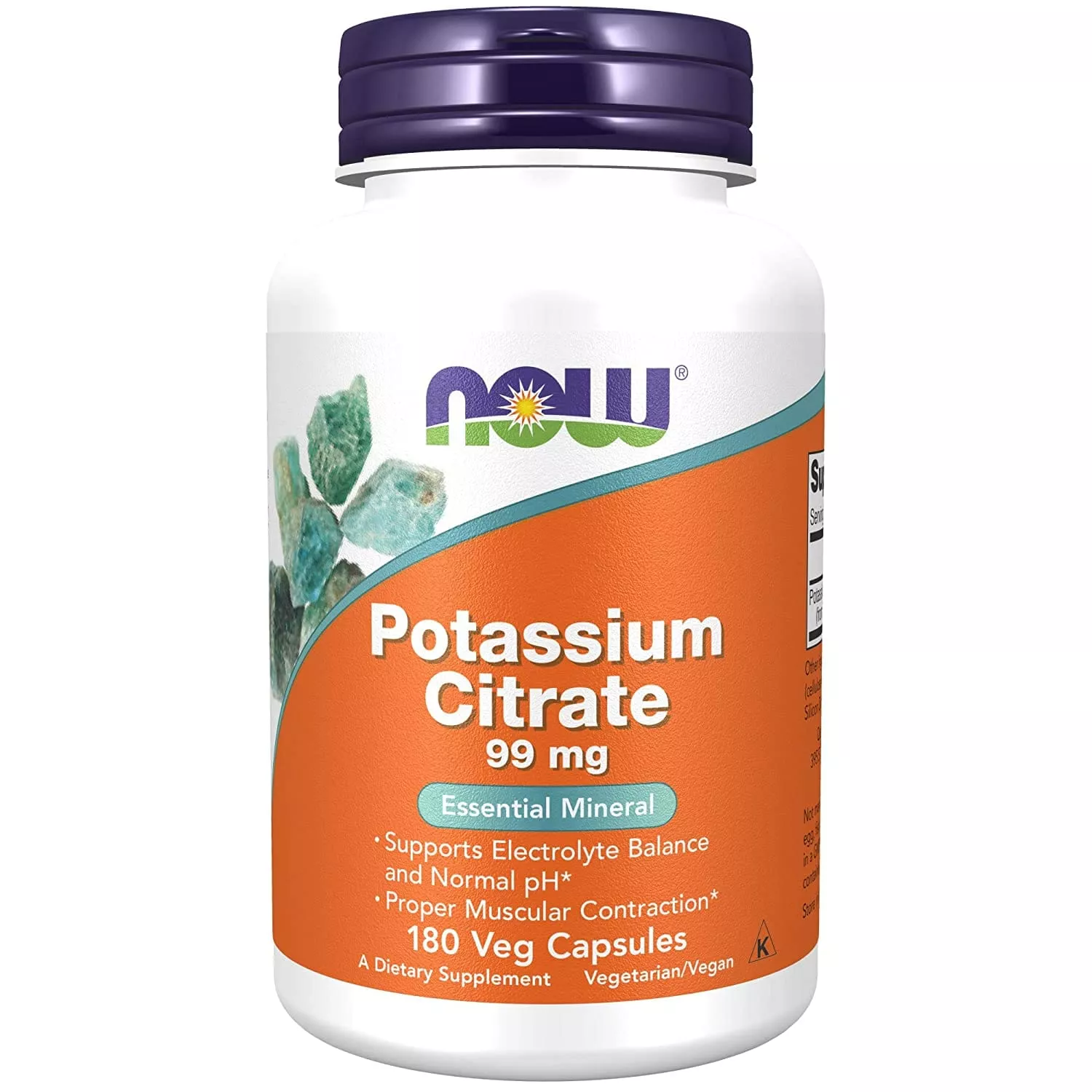 Now Potassium Citrate 99mg 180caps - Flex Health
