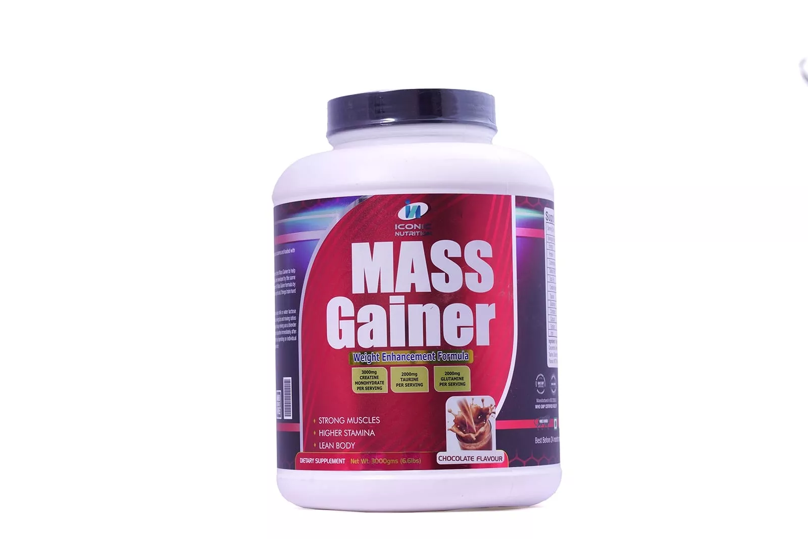 Iconic Mass Gainer 3kg Chocolate - Flex Health
