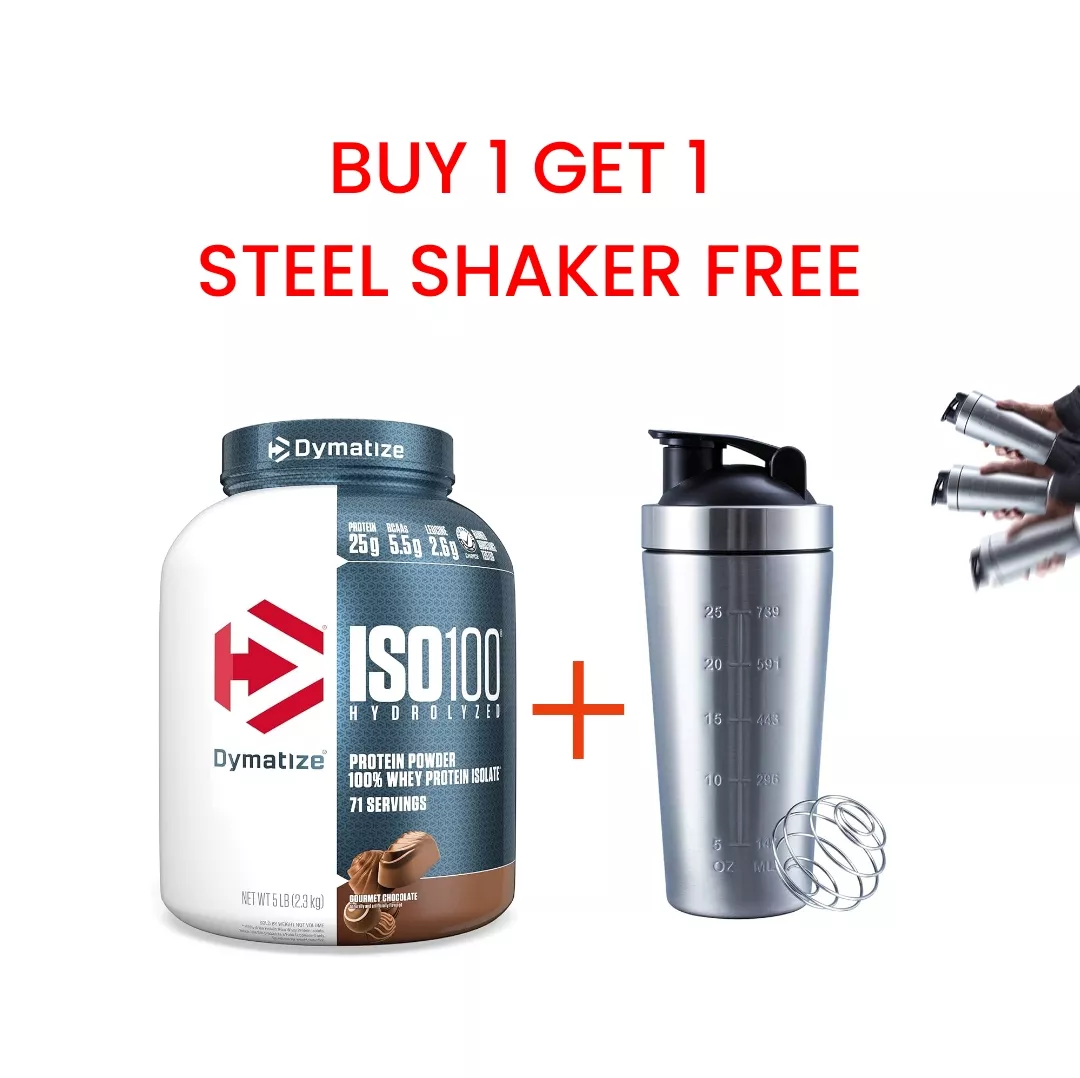 Dymatize Iso 100 5lbs Chocolate Peanut Butter Get Steel Shaker Free - Flex Health