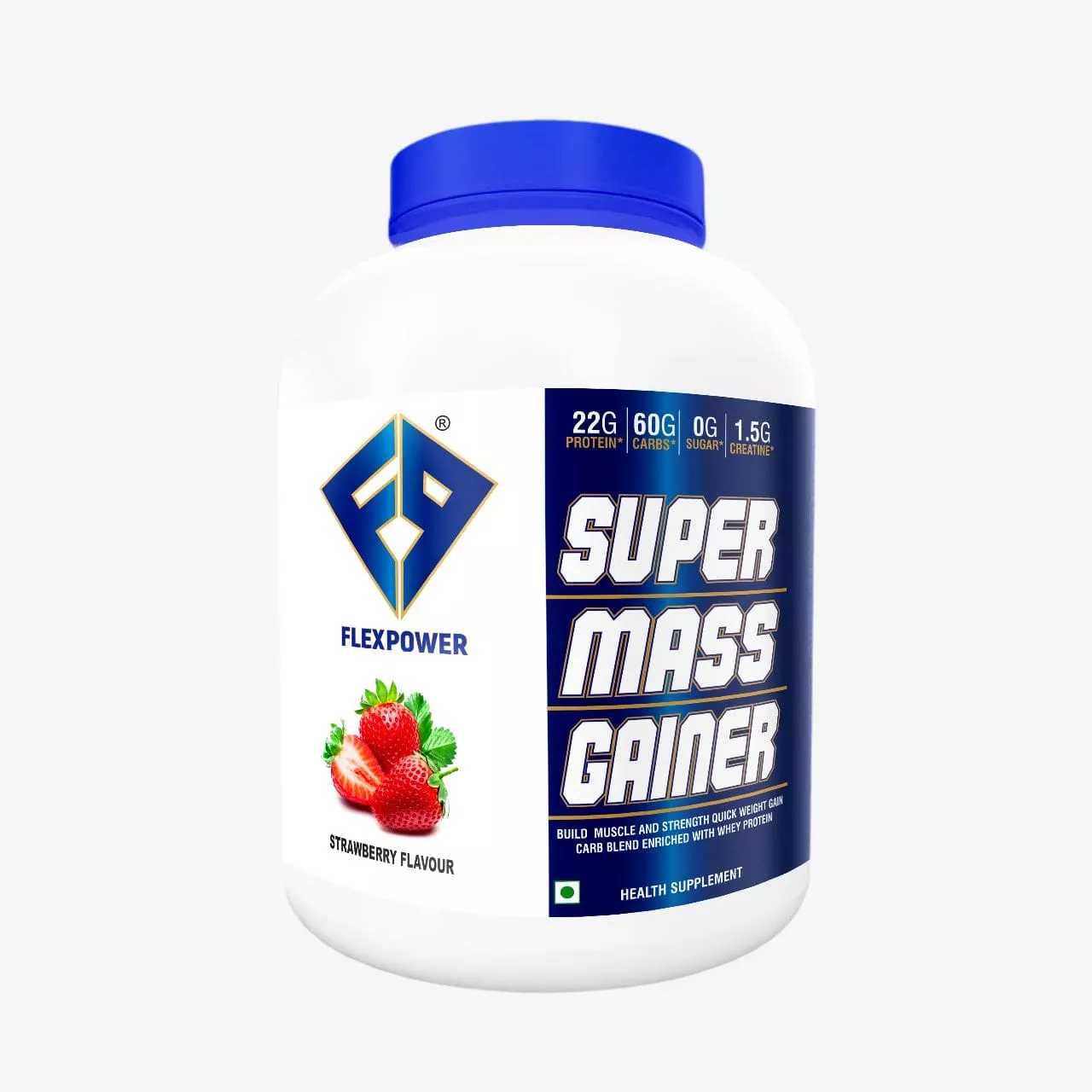Super Mass Gainer 3kg Strawberry - Flex Health