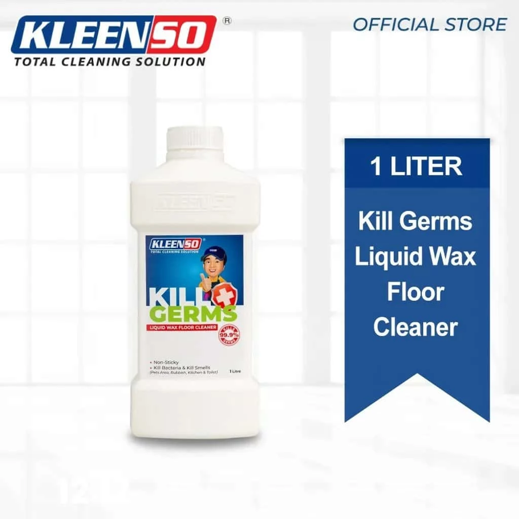 Kleenso Kill Germs Liquid Wax Floor Cleaner 1L Kill 99.9% Germs for Pet ...