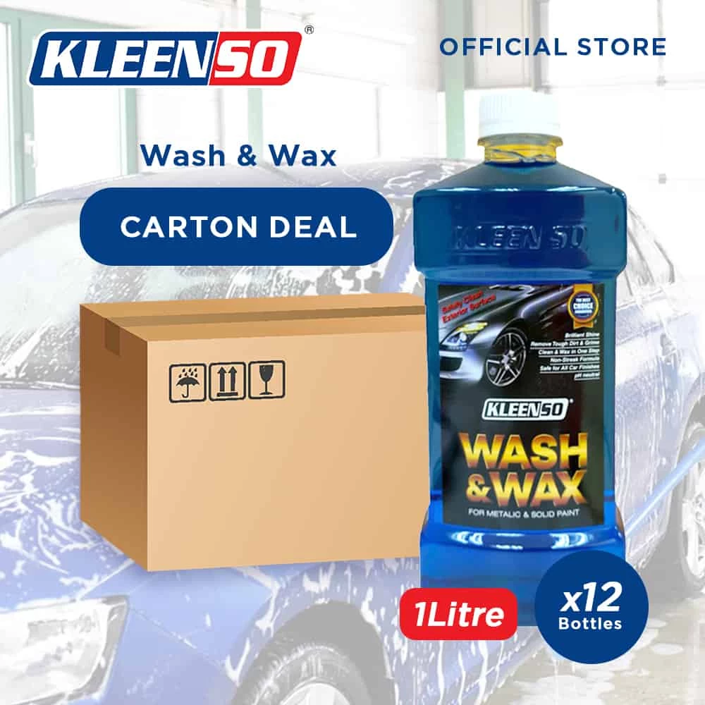 [Carton Deal] KLEENSO Wash & Wax (1L x 12 units) - Kleenso.my
