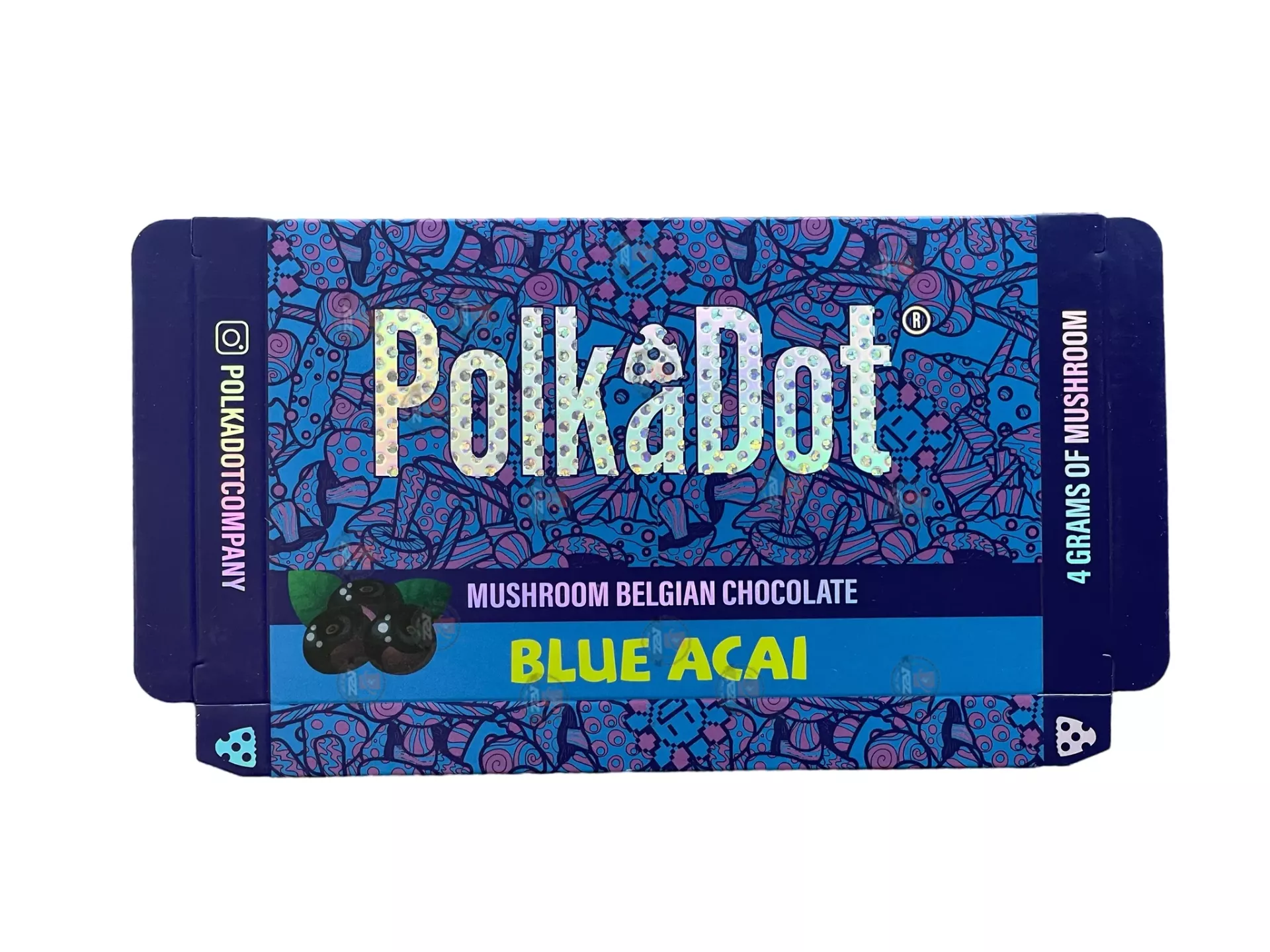 Buy Blue Acai Chocolate Bar with PolkaDots | PolkaDotChoco