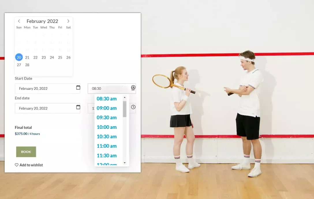 Squash Reservation System | Reservety