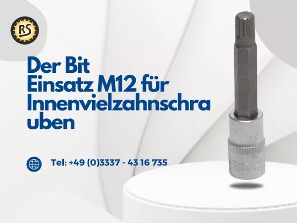 Der Bit Einsatz M12 für Innenvielzahnschrauben
