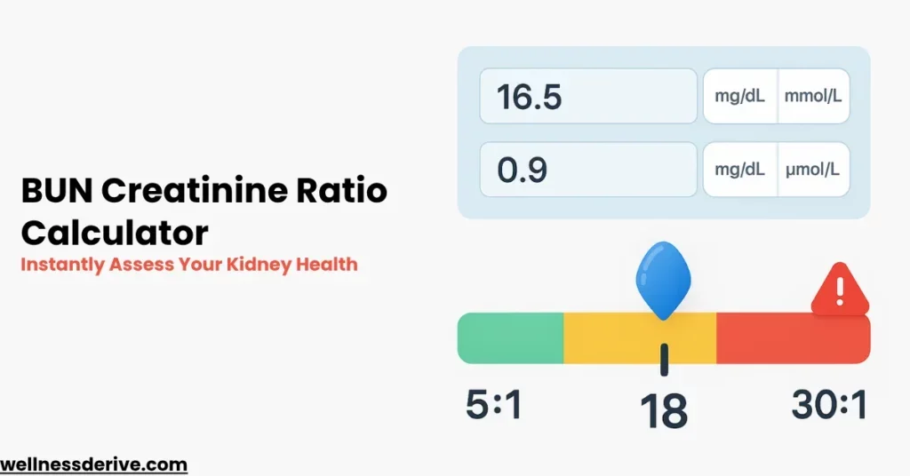 BUN Creatinine Ratio Calculator – Assess Kidney Health