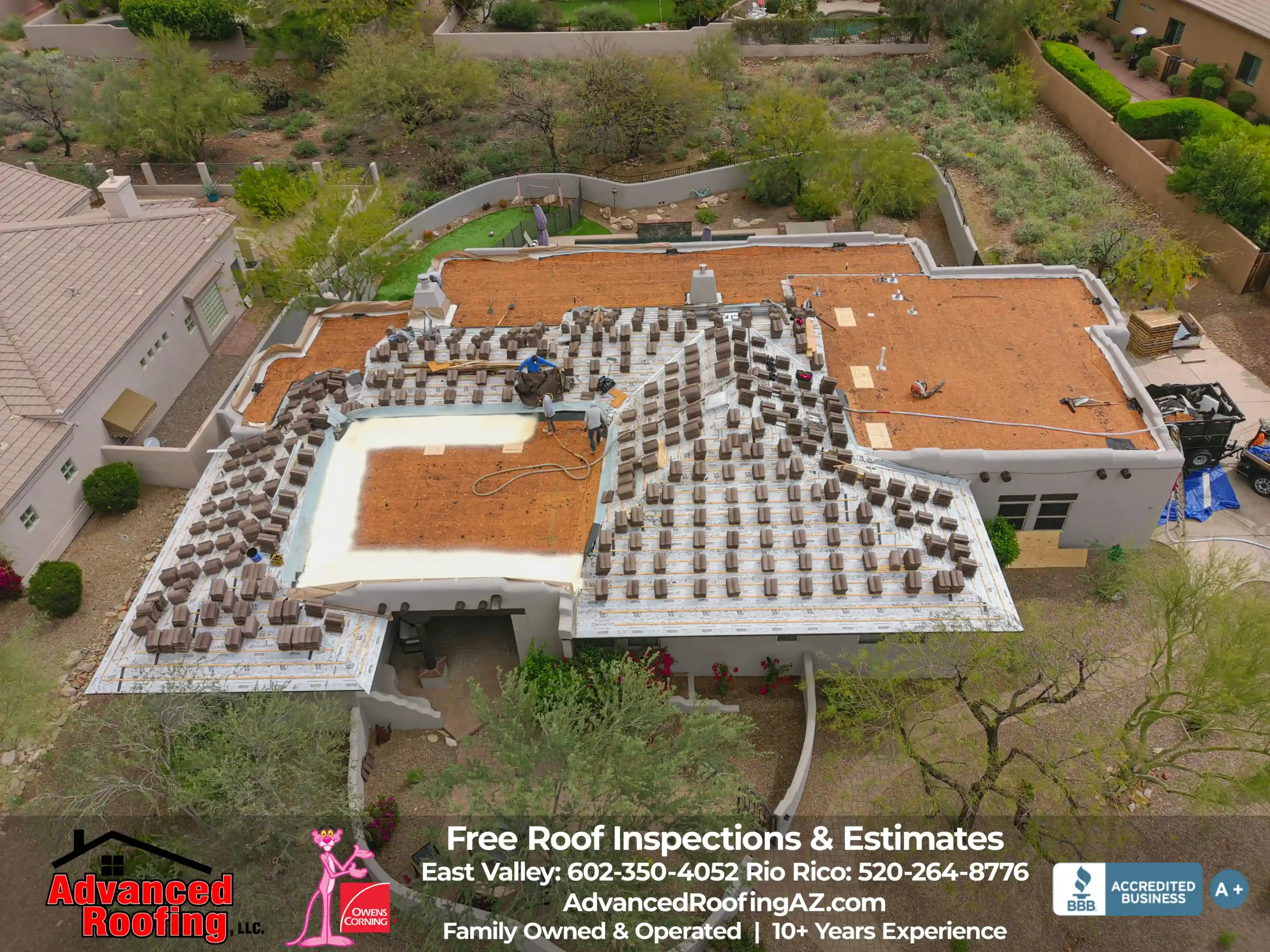 Before & After Roof Installations Gilbert Rio Rico AZ