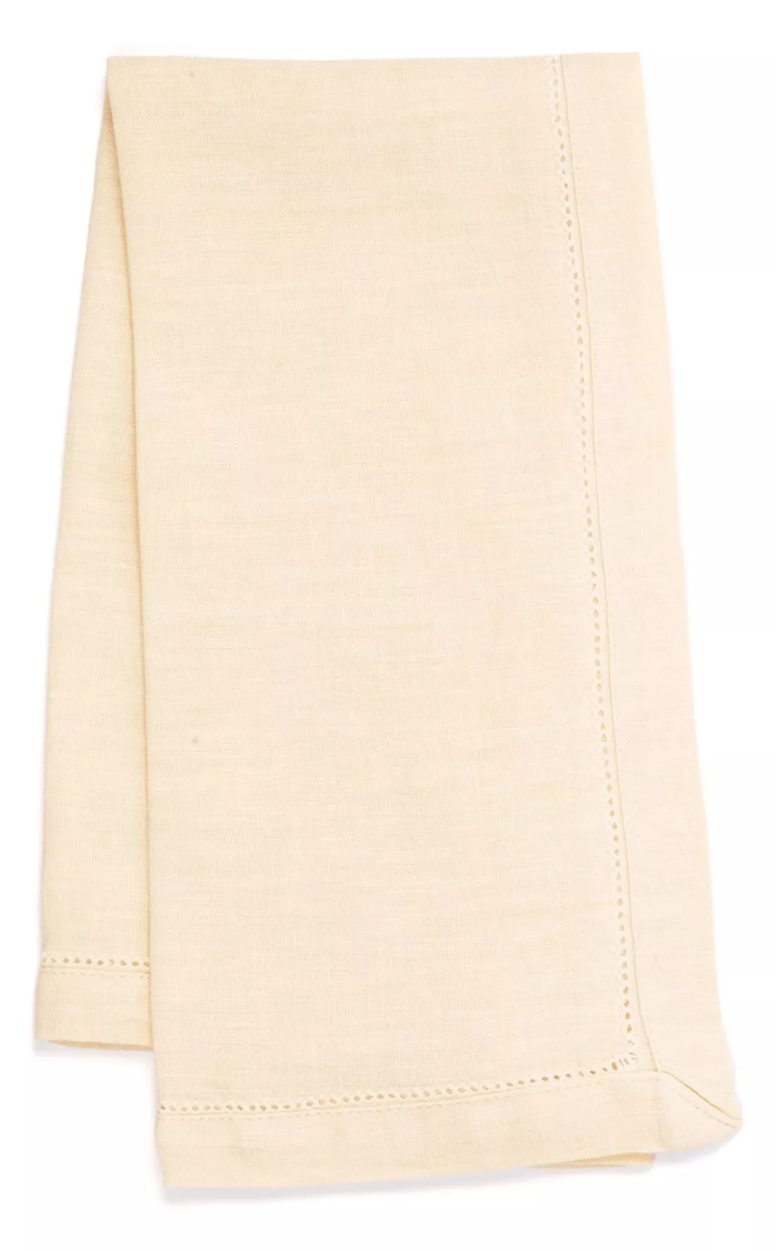 Pure Linen Napkins - Antique Cream, Hemstitch - ALBA Tableware