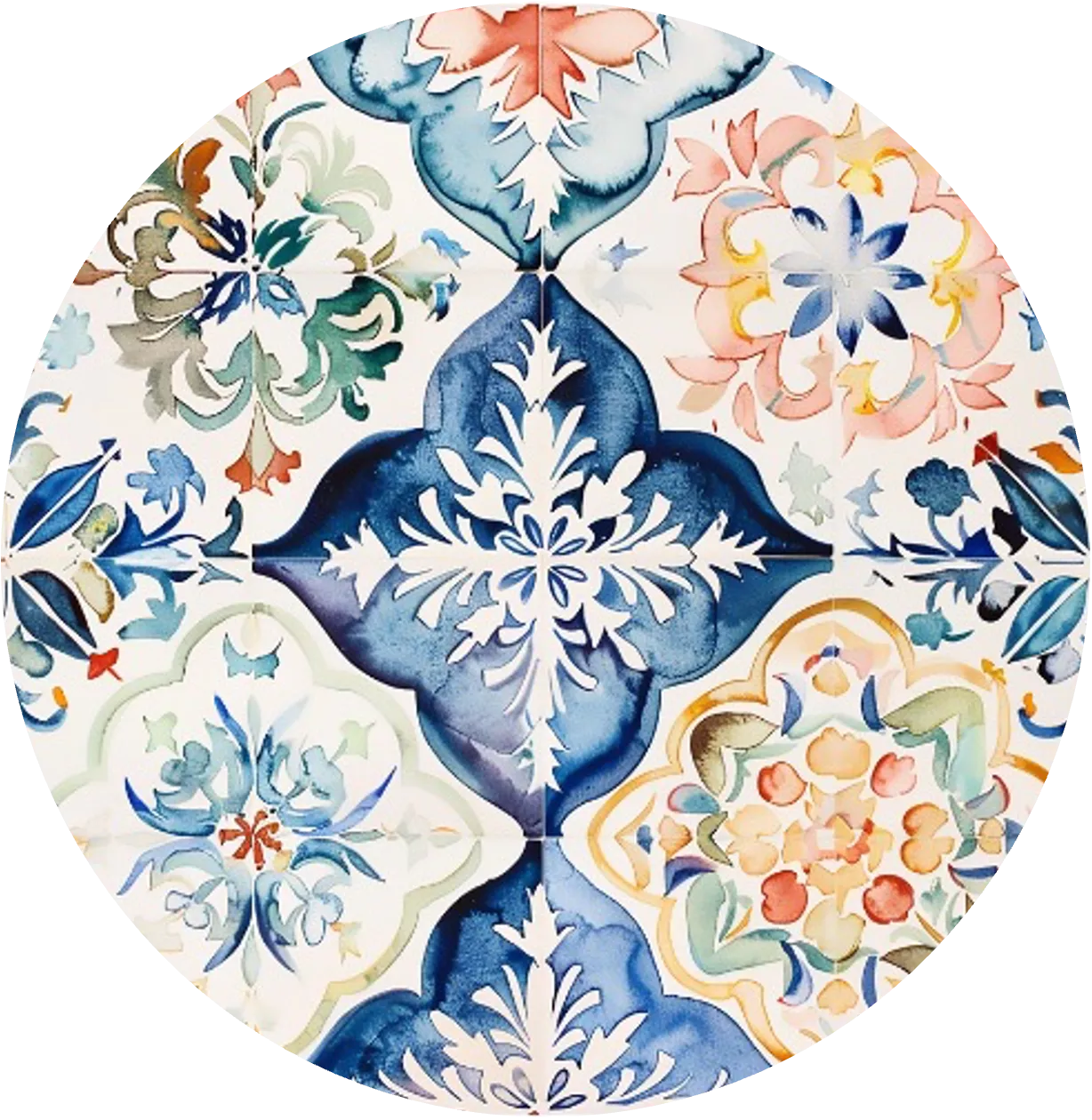 The Tuscan Tile Tablecloth - ALBA Tableware