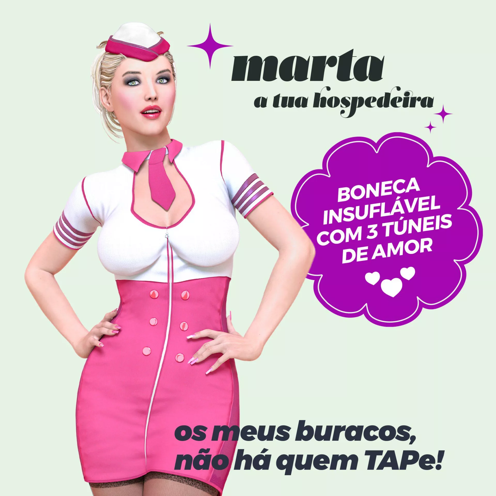Boneca Insuflável Marta A Hospedeira - Picantte