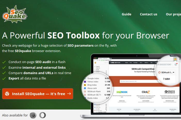 SeoQuake : améliore le SEO de vos sites