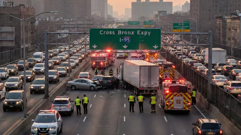 The Latest: 5-Car Crash on Cross Bronx Expressway Causes Major Delays ...